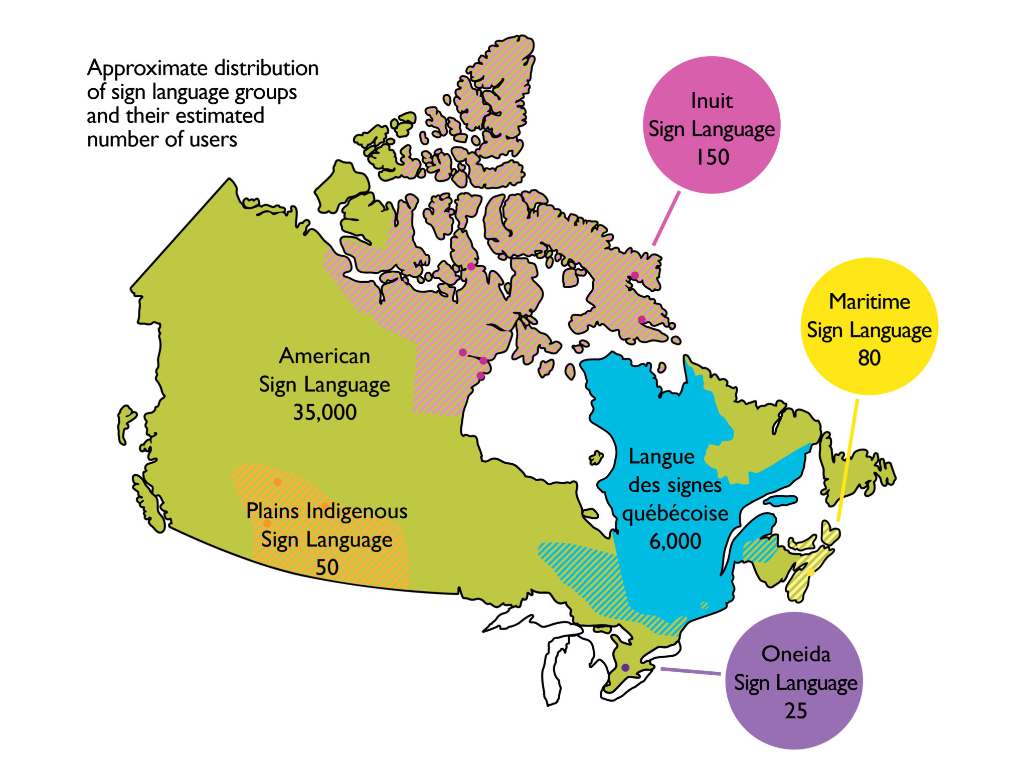 1.-Sign-Languages-of-Canada-Map | Canadian Audiologist